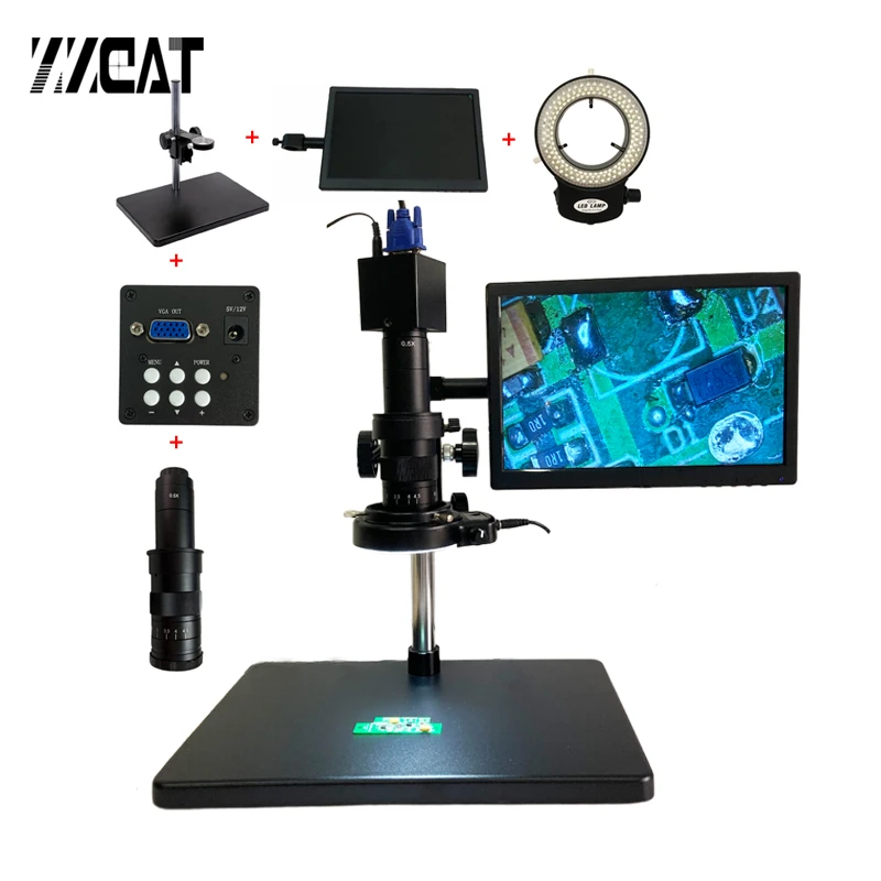 1080P-40FPS-180X-HD-VGA-Industrial-Digital-Video-Microscope-with-10 ...