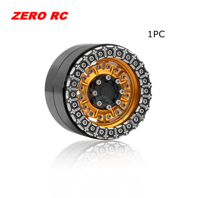 1/10 ROCK CRAWLER CAR ALLOY 2.2" Beadlock Wheels Rims For Axial SCX10 ...