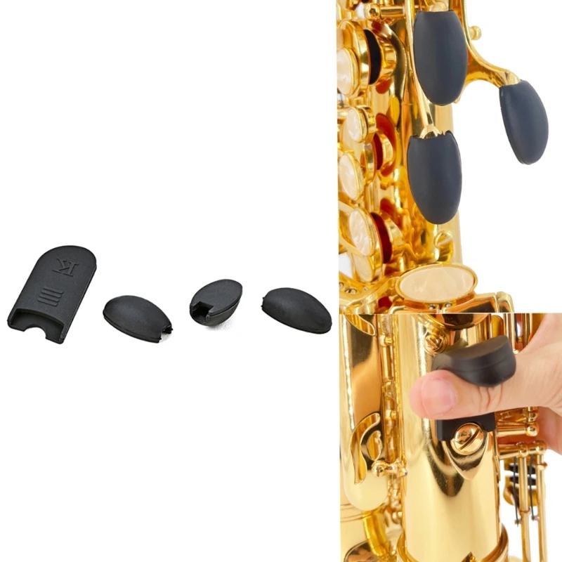 Saxophone-Black-Silicone-Thumb-Rest-Cushions-Risers-Pads-Finger ...