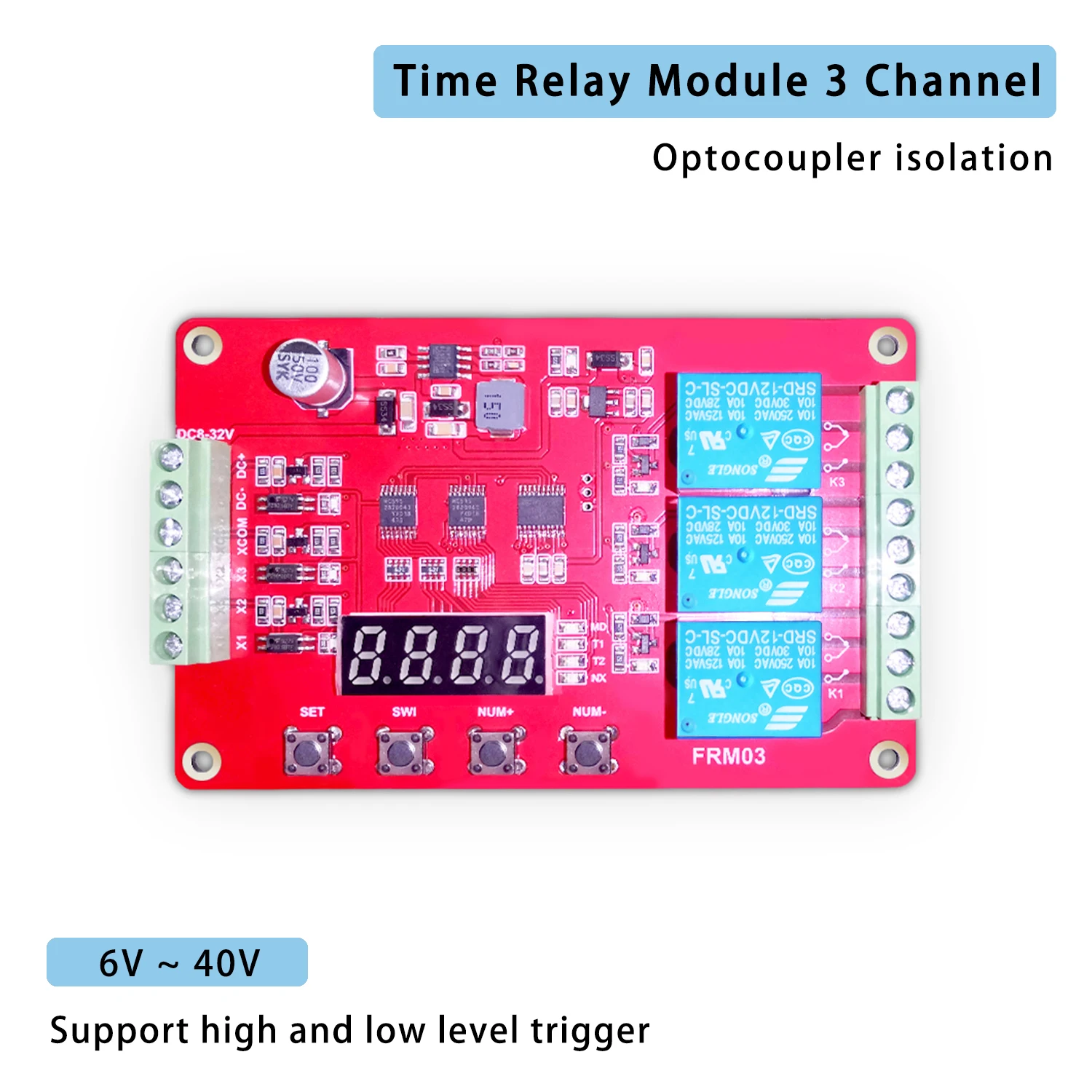 FRM04 Relay Module/Cycle Delay/self-locking/timing/time, 55% OFF