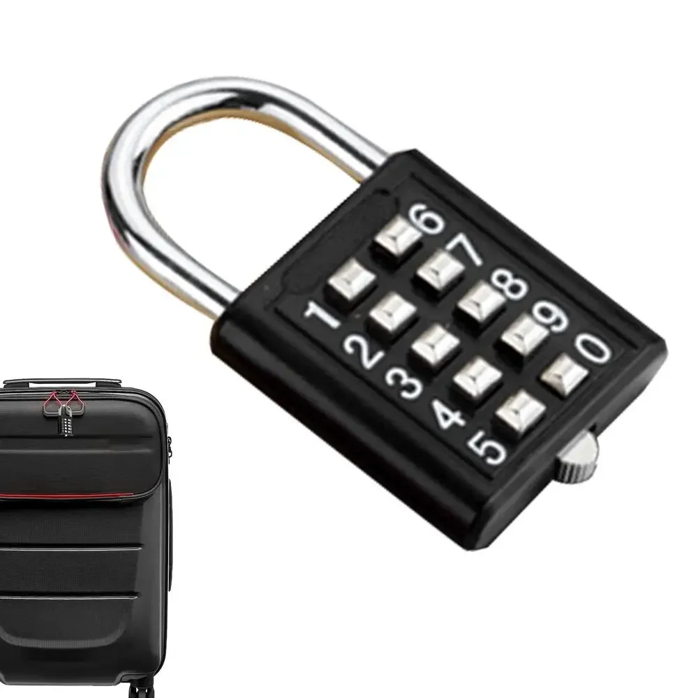 Gym-Padlock-With-Code-Button-Combination-Security-Padlock-8-Digits ...