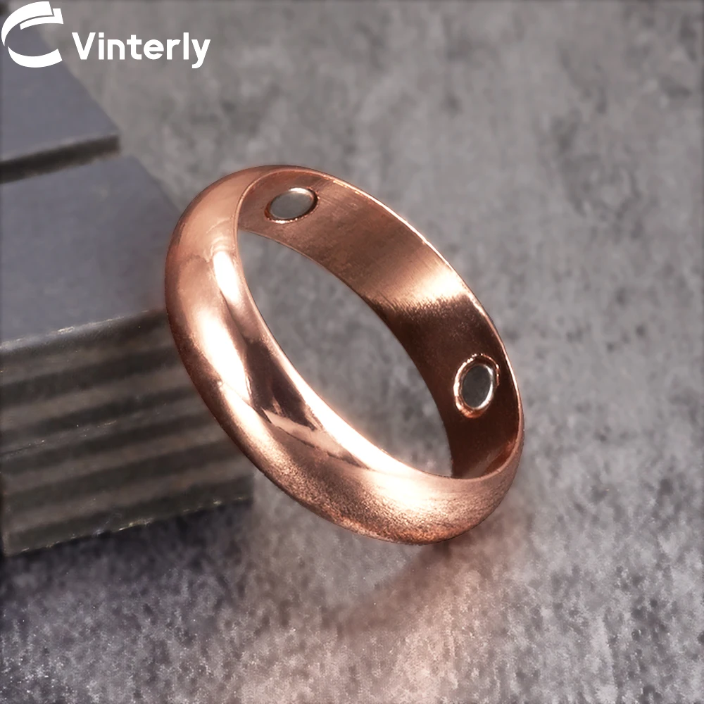 Vinterly-Pure-Copper-Magnetic-Rings-for-Women-Men-6mm-Health-Energy ...