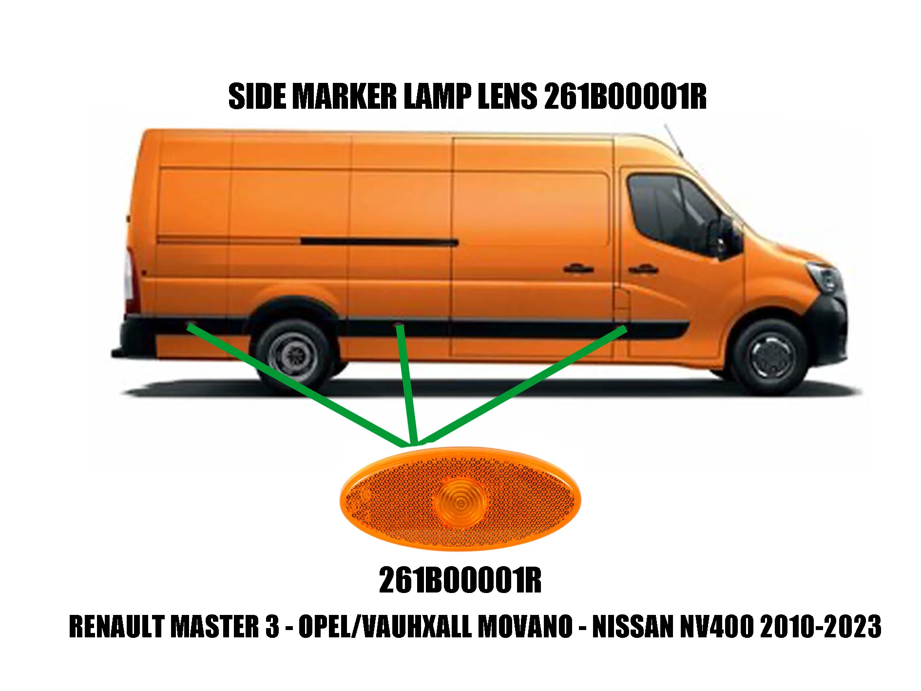 SIDE-MARKER-LAMP-LENS-RENAULT-MASTER-3-OPEL-VAUXHALL-MOVANO-NISSAN ...