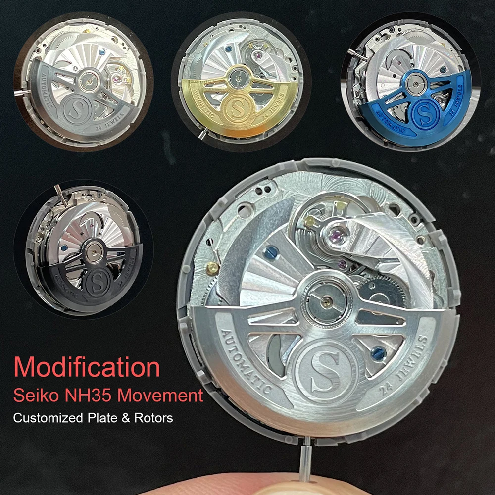 Modification-NH35A-Mechanical-Movement-Customized-Plate-Rotors ...