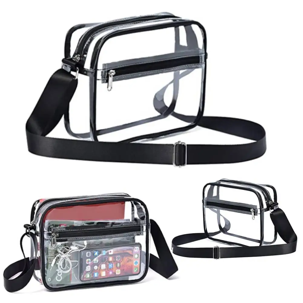 Women PVC Clear Waterproof Small Handbag Portable Travel Stadium ...