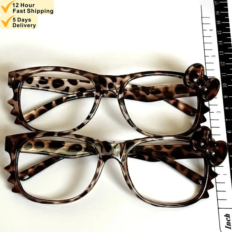 Kawaii-Sanrio-Leopard-Print-Eyeglasses-Frames-Hello-Kittys-Accessories ...