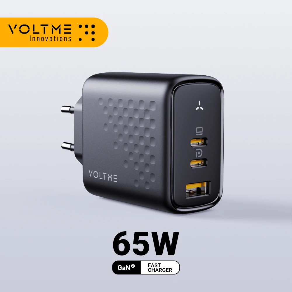 Voltme – Chargeur Gan Iii Usb C 3 En 1 65w, Charge Rapide Pour Ordinateur De Bureau, Téléphone ...