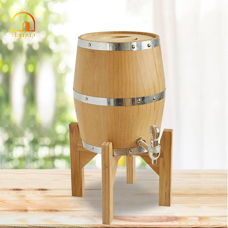3L-Solid-Wood-Wine-Barrel-With-Faucet-Lnner-Stainless-Steel-Self-Brewed ...