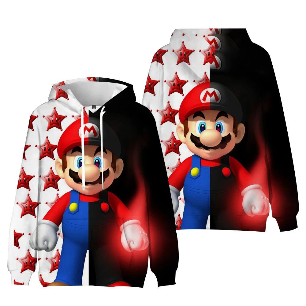 Super Mario Bros. Super Mario Mario Sudadera con capucha informal Ropa ...