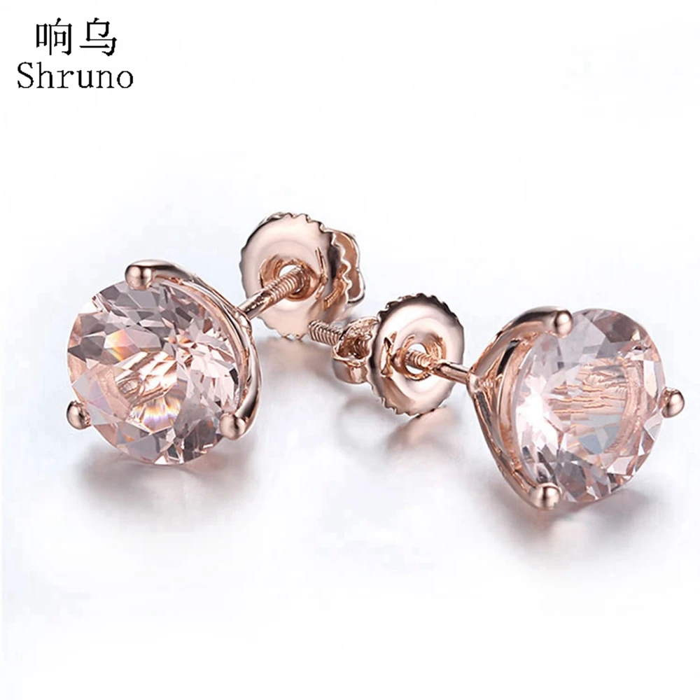 Scruno-pendientes-de-oro-rosa-de-18K-y-14k-para-mujer-aretes-redondos ...