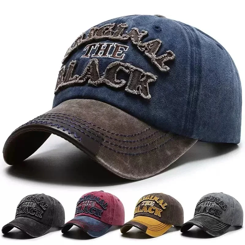 New-European-And-American-Original-Black-Wash-Cowboy-Baseball-Cap ...