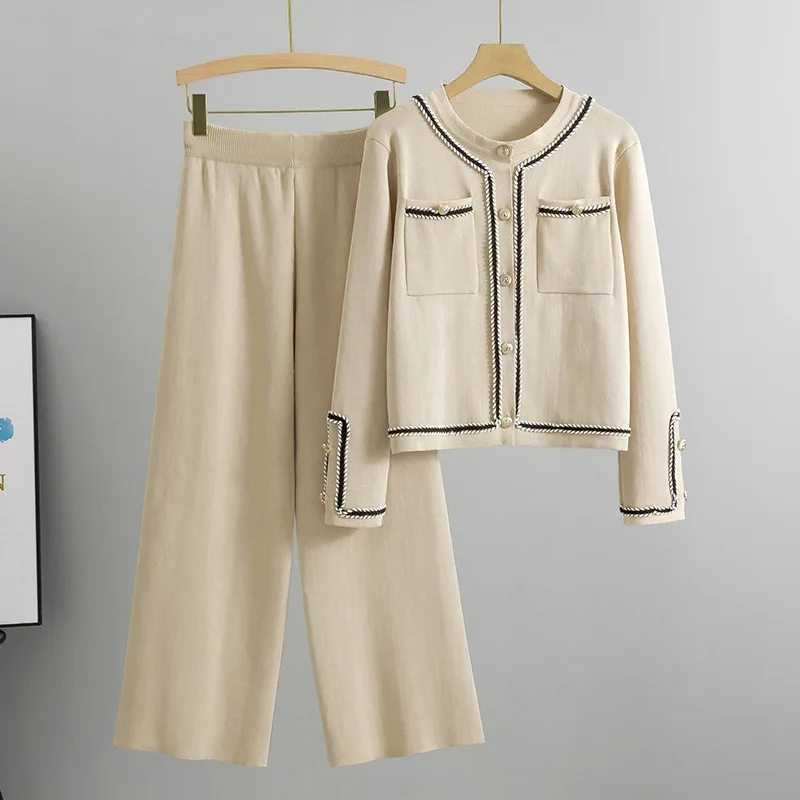 Traje-de-mujer-moda-coreana-traje-de-punto-para-ir-al-trabajo-cuello ...