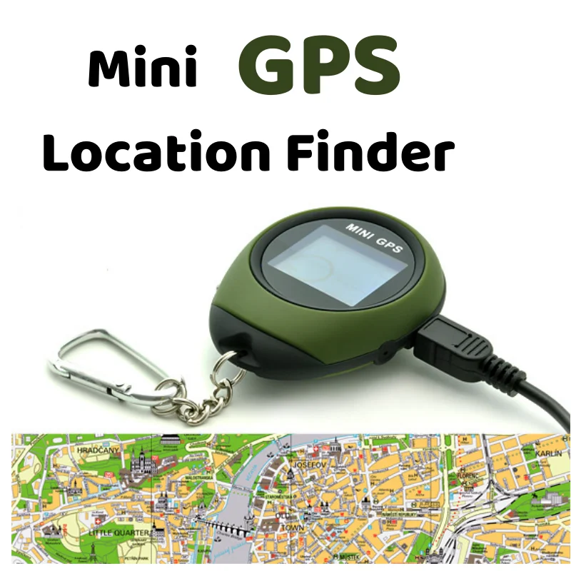 Mini GPS Tourist Navigator Handheld com Buckle Compass Outdoor Sport ...
