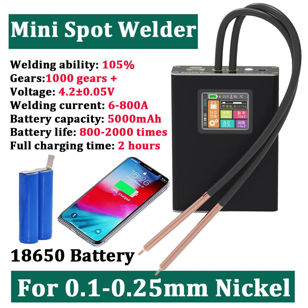 Handheld Mini Spot Welder 0.1-0.25mm Nickel Welding Machine Digital ...