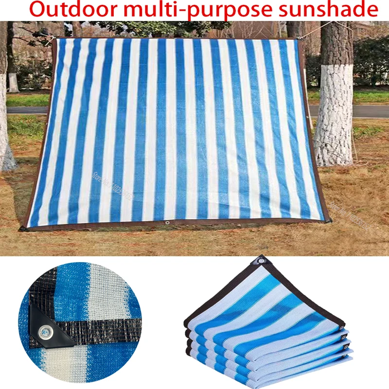 Blue-and-white-striped-sunshade-net-garden-sunshade-tent-outdoor ...