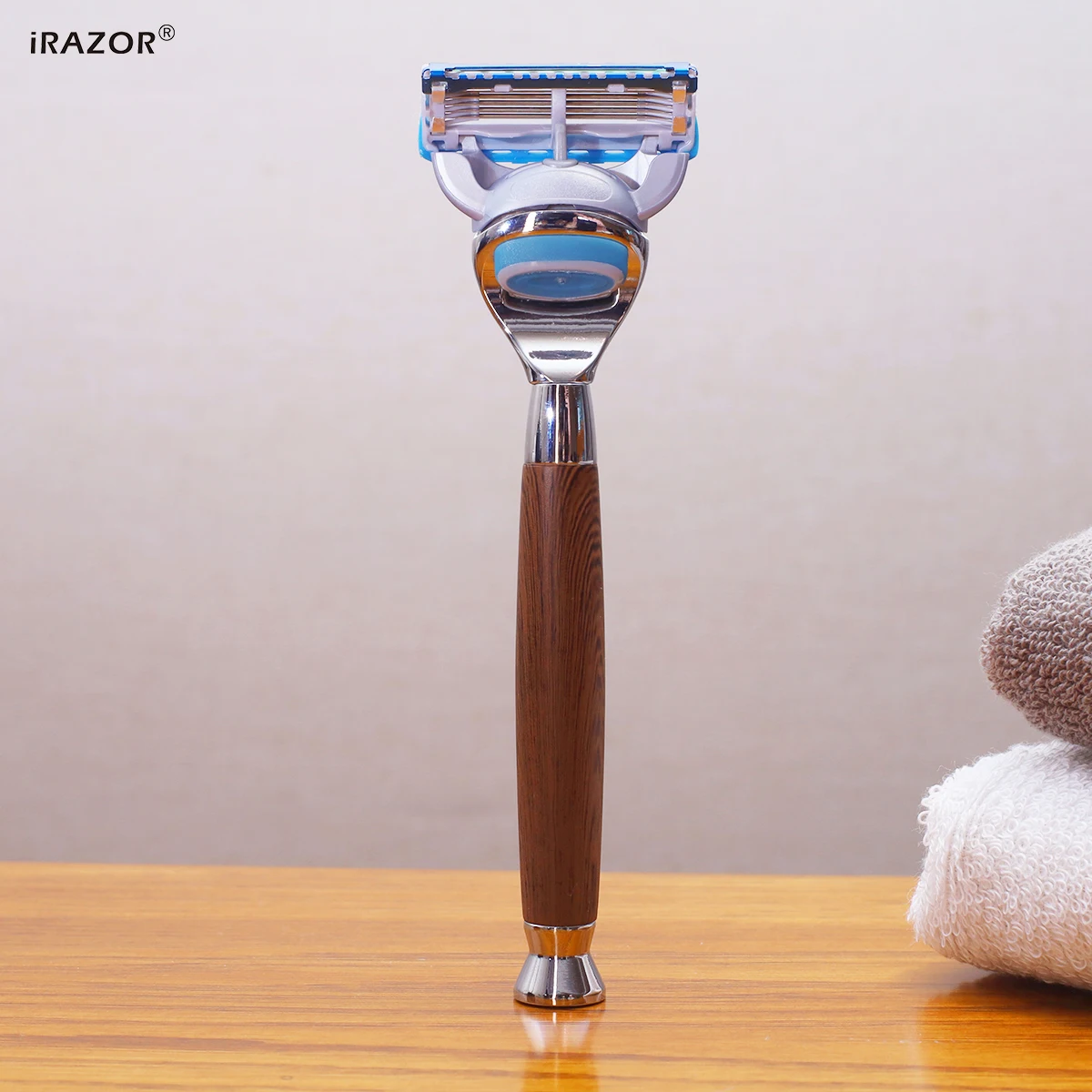 iRAZOR-Classic-5-Layer-Fusion-Safety-Razor-Manual-Man-Shaver-Barber-Beard-Grooming-Tool-Wood ...