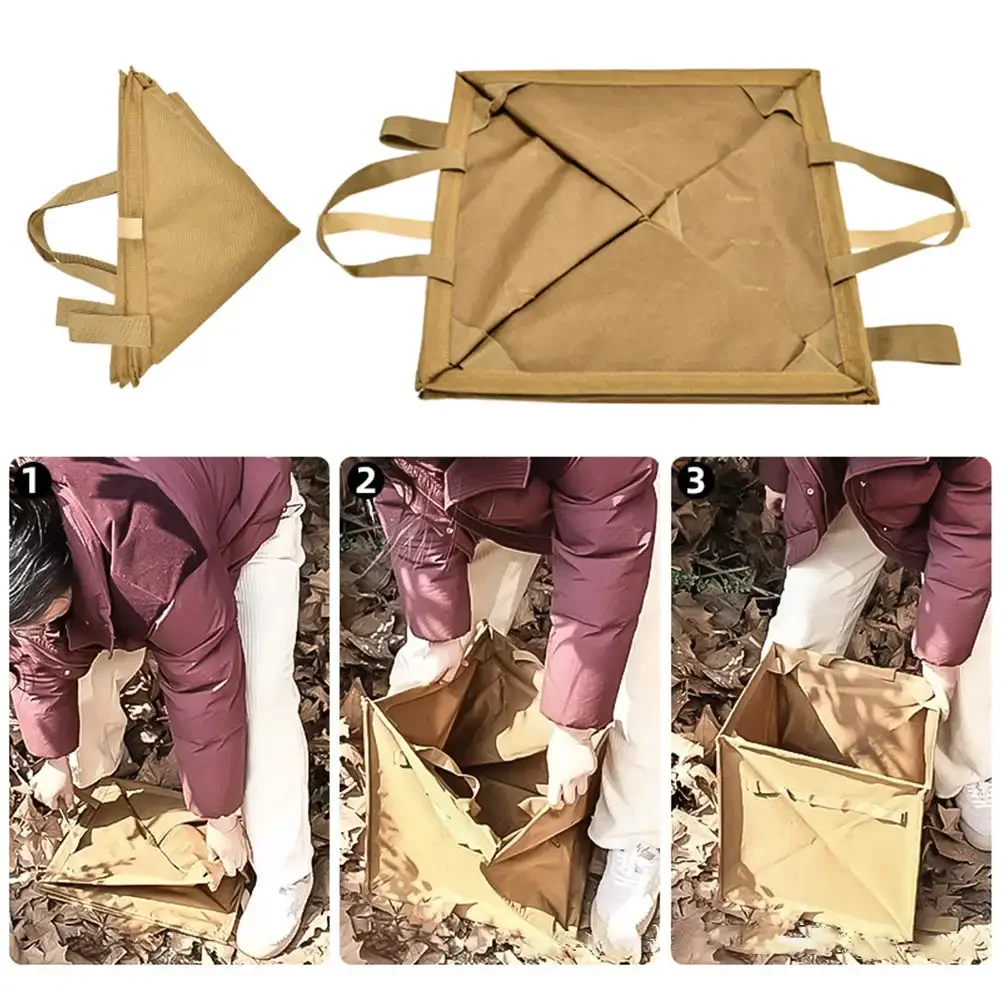 Outdoor-Triangle-Folding-Trash-Can-Folding-Triangle-Garbage-Bin-Rope ...