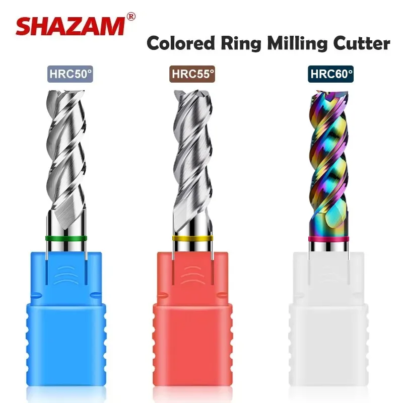 SHAZAM-HRC50-HRC55-HRC60-3-Flute-Flat-End-Mill-Tungsten-Steel-Carbide ...