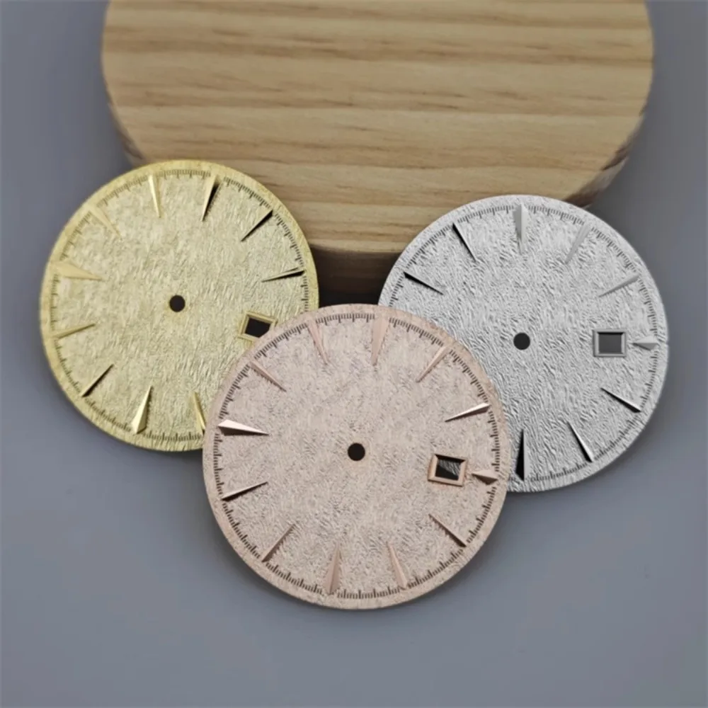35mm-Silver-Gold-Rose-Watch-Dial-Vertical-Shiny-Texture-Surface-with ...
