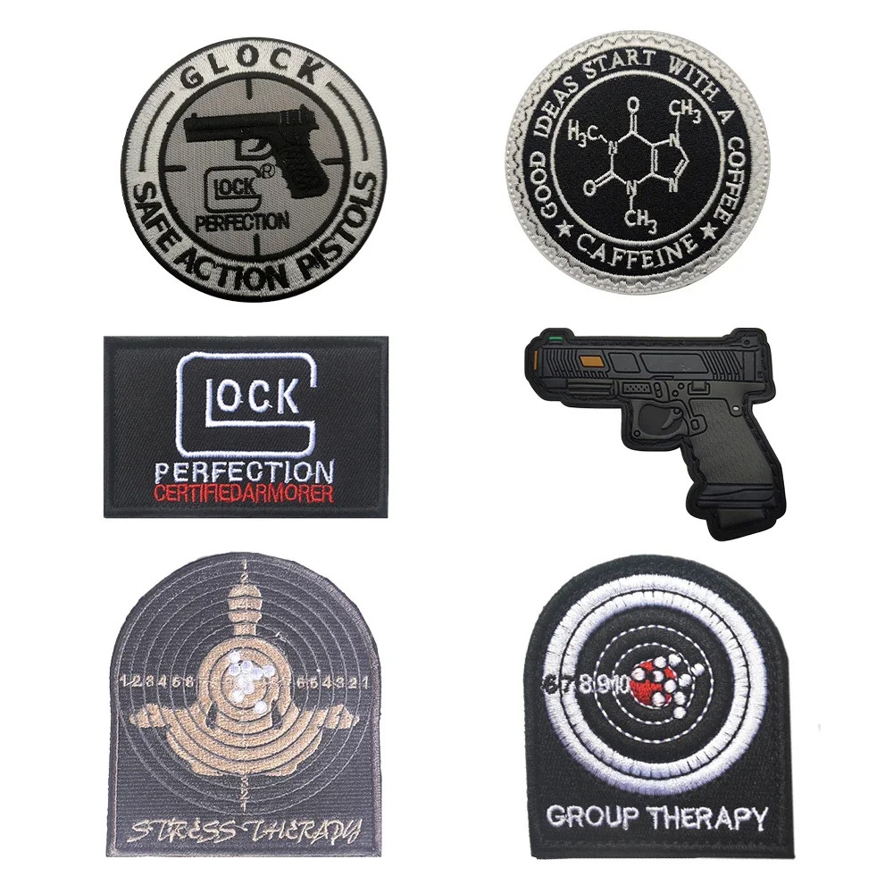 Glock-Ziel-Stickerei-Patches-KAPSEL-CORP-Haken-und-Schleife-Taktische ...