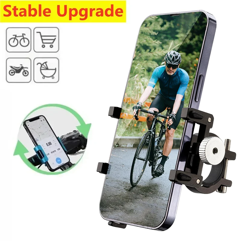 360 Rotate Bike Cycling Phone Holder Aluminum Moto Phone Holder ...