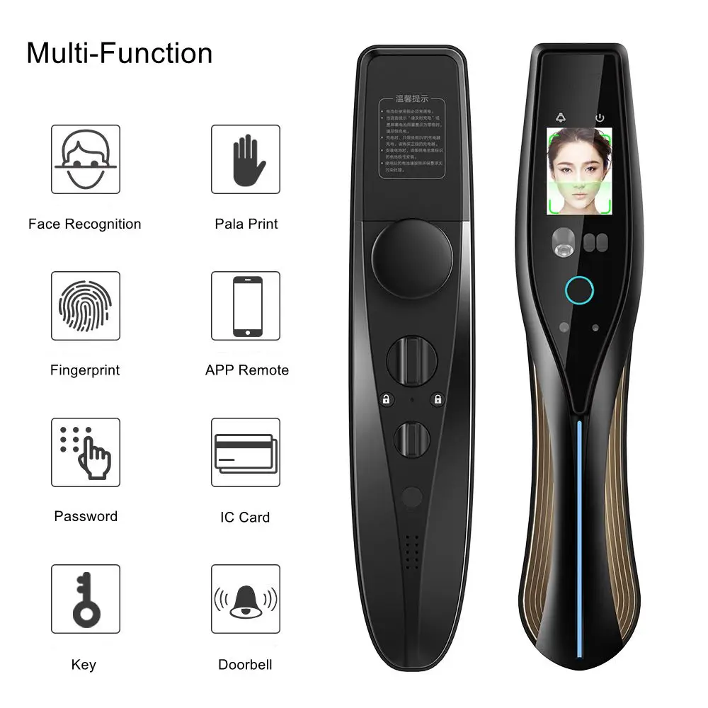 Automation Face Recognition Fingerprint Smart Door Lock Password Key Ic Card Palm Print Security ...