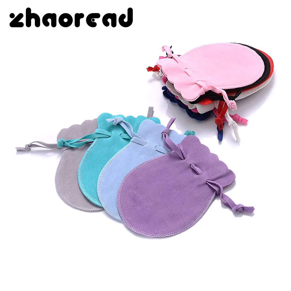 Round Lace Velvet Bag Pouches Flannel Bags of Gift Packing Drawstring ...