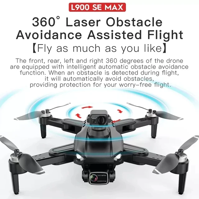 L900 Pro SE MAX GPS Drone 4K Professional Dual HD Camera 5G FPV 360° Obstacle Avoidance ...
