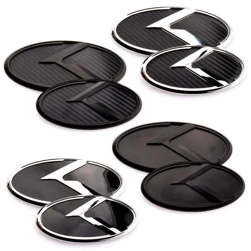3D ABS K Logo Front Grill Emblem Rear Trunk Badge Car Sticker Decal For ...