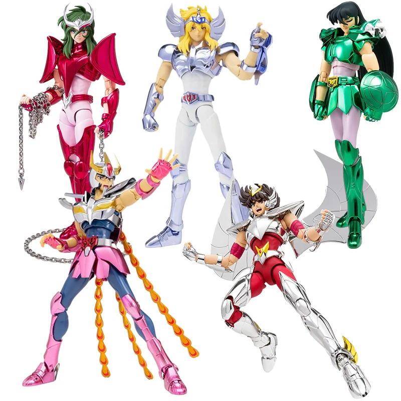 5Pcs/1Set Japonês Anime Saint Seiya Figura de Ação Phoenix Ikki Hyoga ...