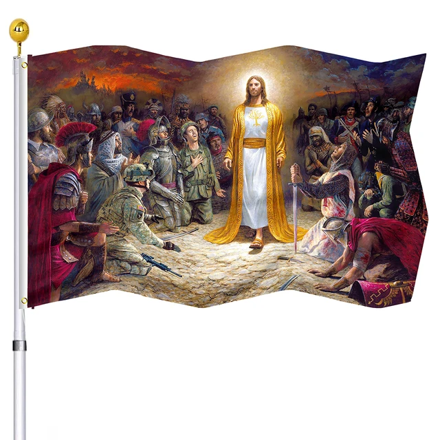 Jesus Christ Religion Faith Flag Garden Flags for House Indoor Party ...