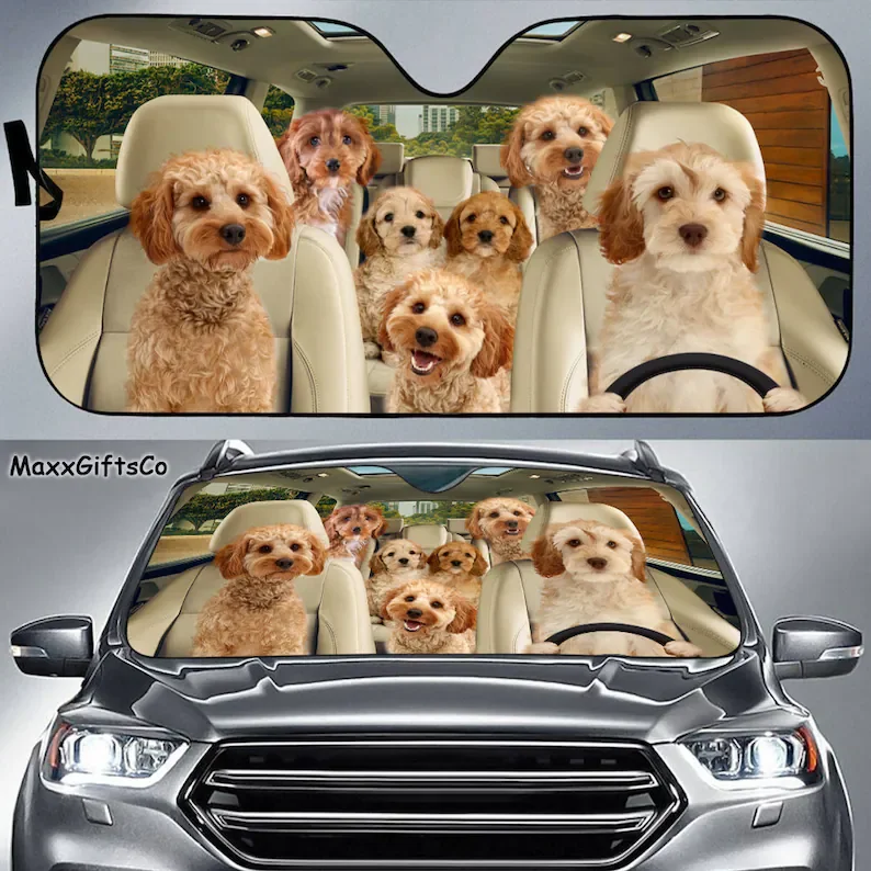 Cockapoo-Car-Sun-Shade-Cockapoo-Windshield-Dogs-Family-Sunshade-Dogs ...
