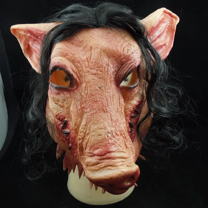 Halloween-Scary-Saw-Pig-Head-Mask-Cosplay-Party-Horrible-Animal-Masks ...