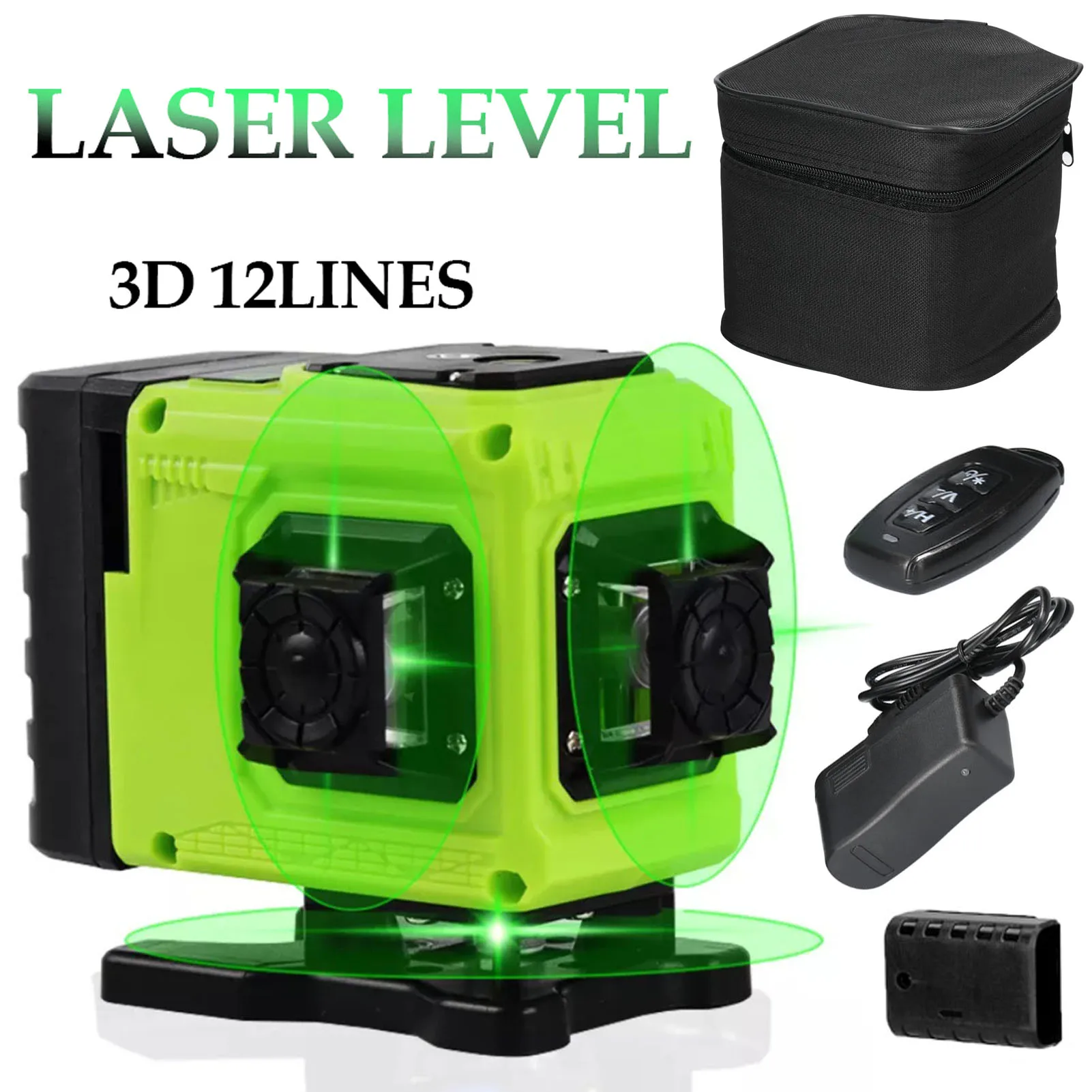 Multifunctional 12 Lines Green Light Laser Level 3D Self-leveling ...