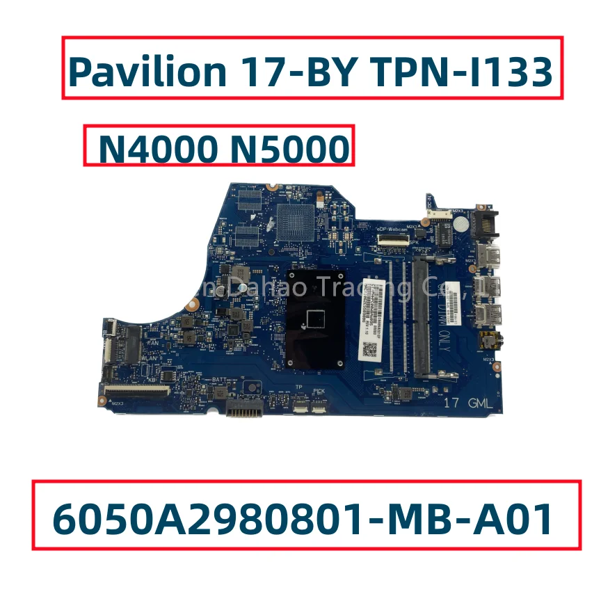 6050A2980801-MB-A01 For HP Pavilion 17-BY TPN-I133 Laptop Motherboard ...