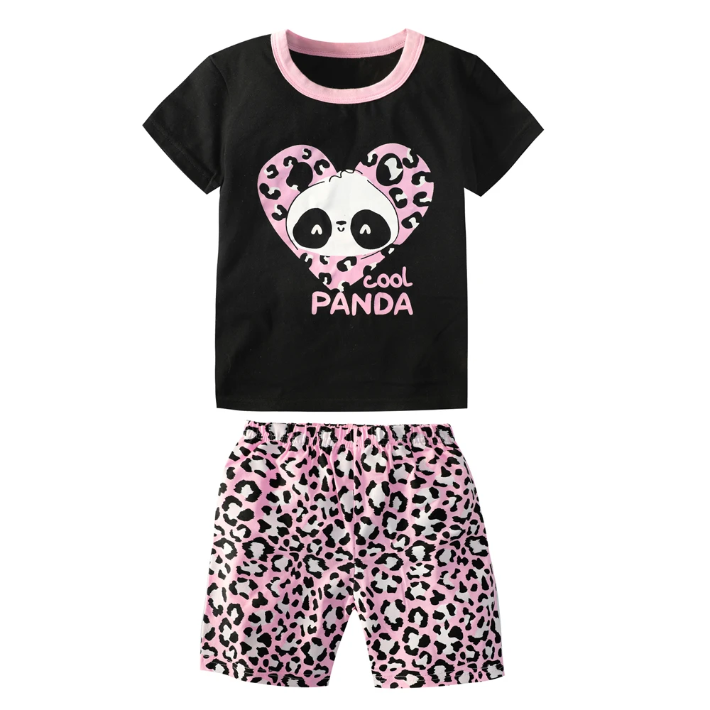 Girls-Cool-Panda-Home-Clothes-Kids-Cartoon-Priting-Pajamas-Children ...