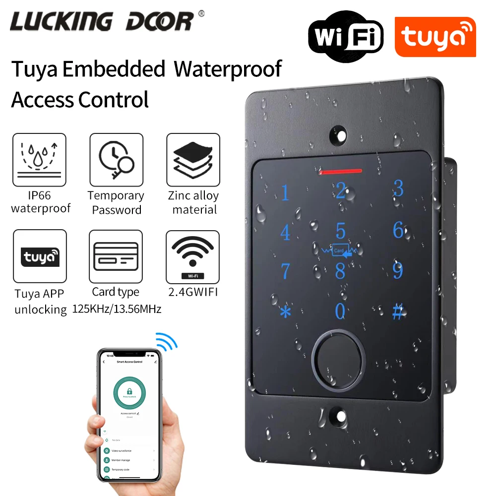 Tuya-Waterproof-Metal-Fingerprint-Access-Control-Keypad-Embedded ...