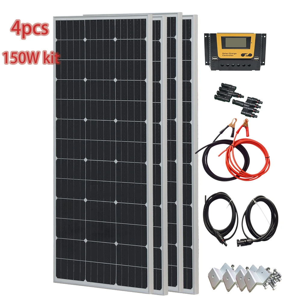 Solar Panel PV 900W 750W 600W 450W 300W 150 W Mono Cells Kit ...