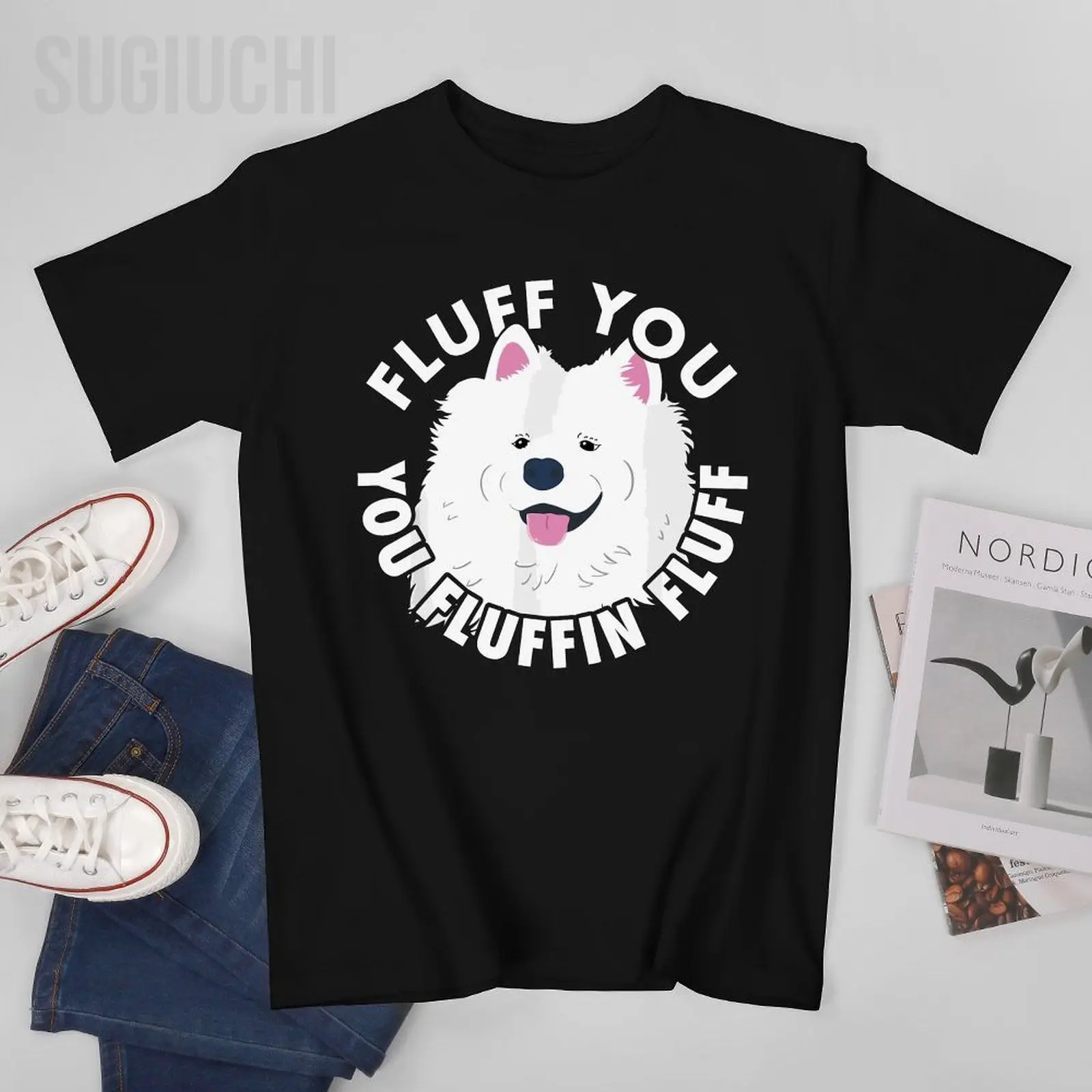 Unisex-Men-Fluff-You-Fluffin-I-Funny-Samoyed-Saying-Dogs-Dad-Tshirt ...