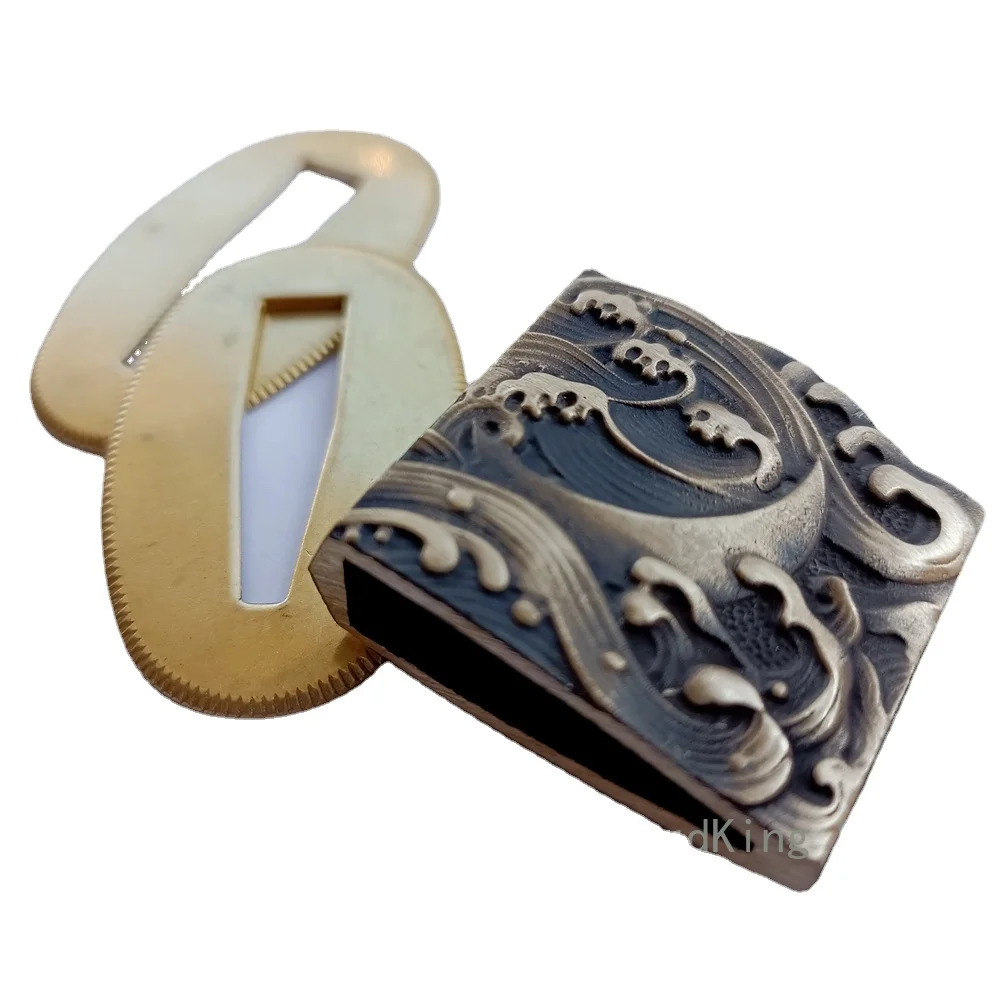 Wave-pattern-Copper-Habaki-Collar-with-2-Brass-Seppa-for-Japanese ...