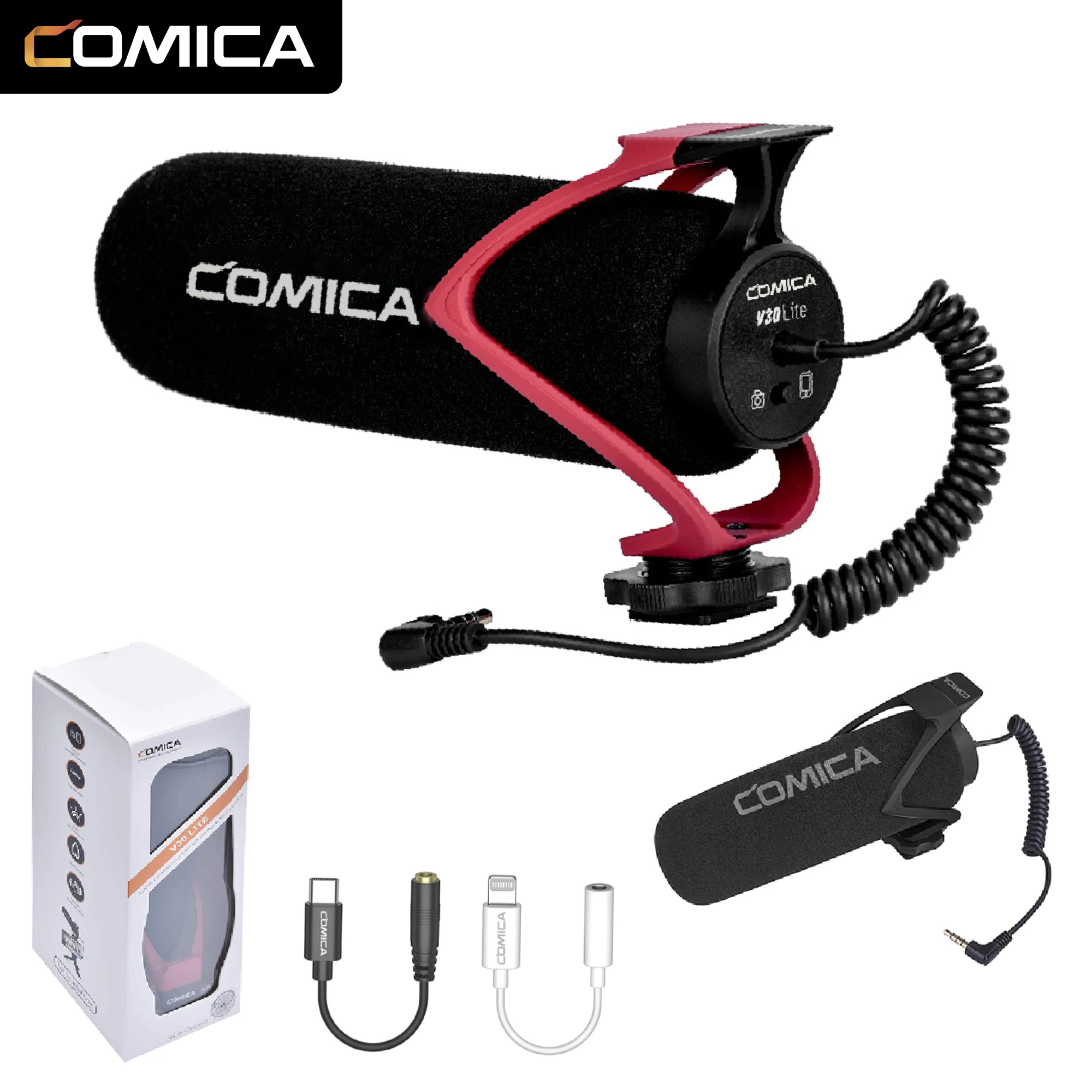 comica-CVM-V30-LITE-Video-Microphone-Super-Cardioid-On-Camera-Shotgun ...