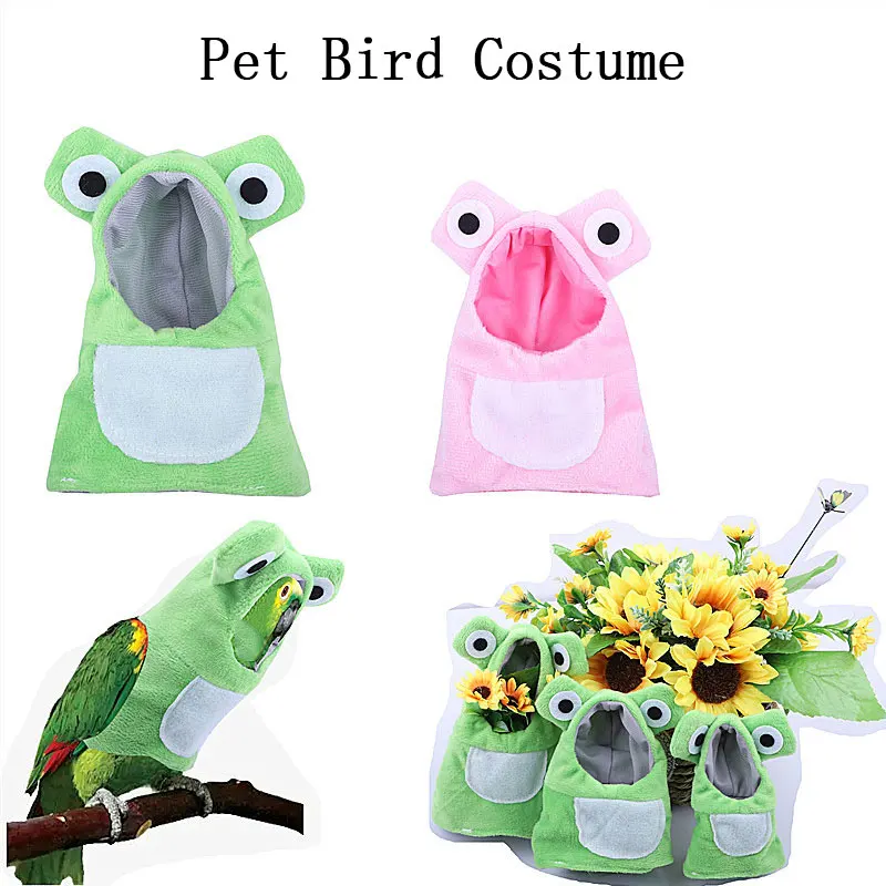 1PCS Pet Bird Clothes Frog Outfit Creative Handmade Peony Parrot ...
