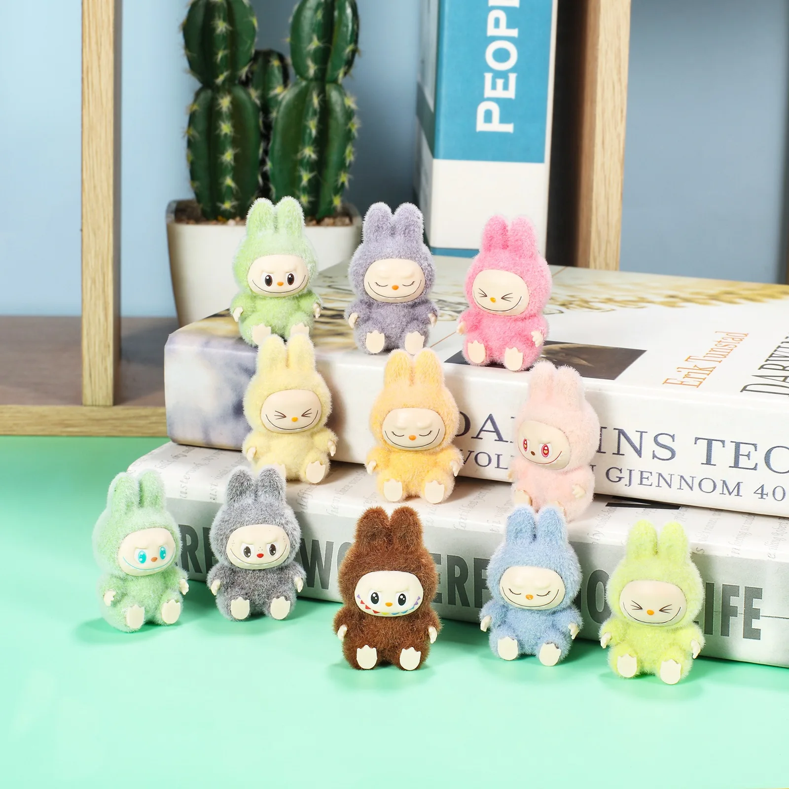 Mini-Labubu-mu-eca-de-postura-sentada-conjunto-de-Labubu-modelo-de ...