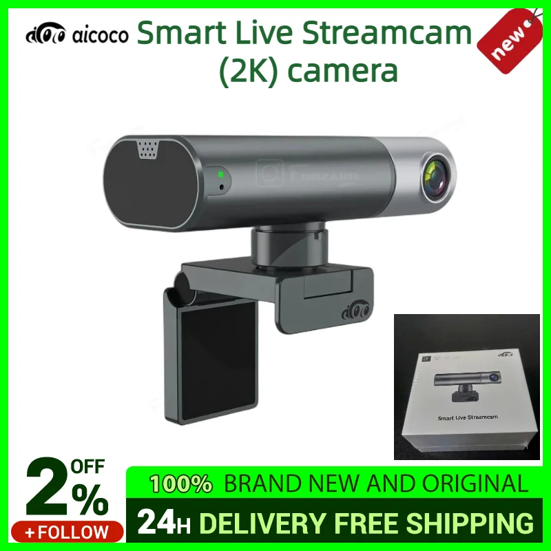 Aicoco Smart Live Streamcam (2K) camera 60fps Autofocus Built-in ...