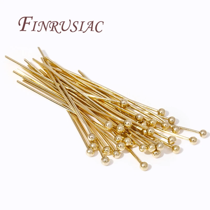50Pcs-Lot-Pins-For-Jewelry-14K-Real-Gold-Plated-18mm-20mm-26mm-30mm ...