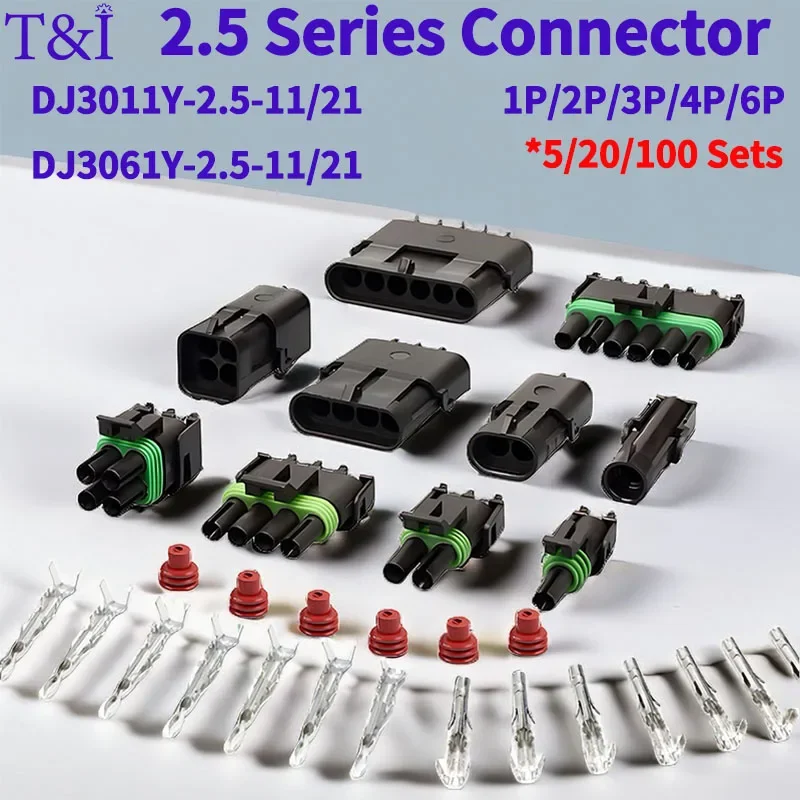 5-20-100-Sets-Delphi-GM-Automobile-Connector-2-5-Series-Electric ...