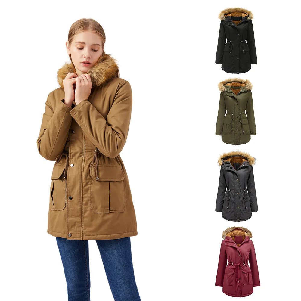 Women's Winter Down Jackets Coats Woman Clothes Large Size Fur Collar ...
