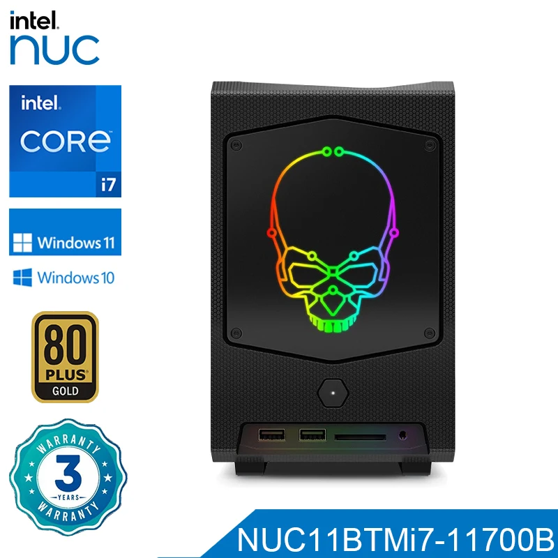 Intel NUC 11th NUC11BTMi7 Core i7-11700B Processor 4.8GHz UHD Graphics Mini PC Window 11 ...