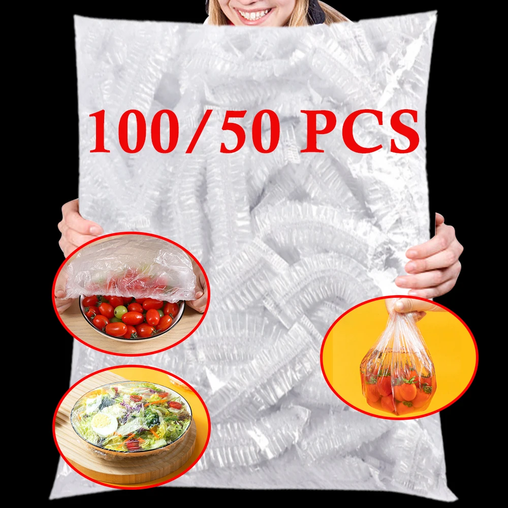 10-100pcs-Saran-Wrap-Disposable-Food-Cover-Food-Grade-Fruit-Vegetable ...