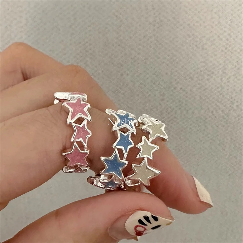 Anillos-de-estrella-de-lujo-ajustables-para-mujer-exquisitos-anillos-de ...